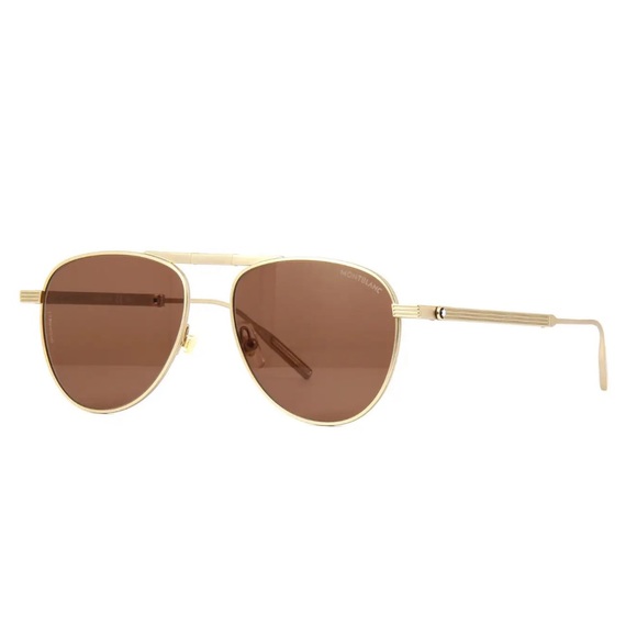 Mont Blanc | Accessories | Montblancaviatorstyle Metal Sunglasses Matte ...